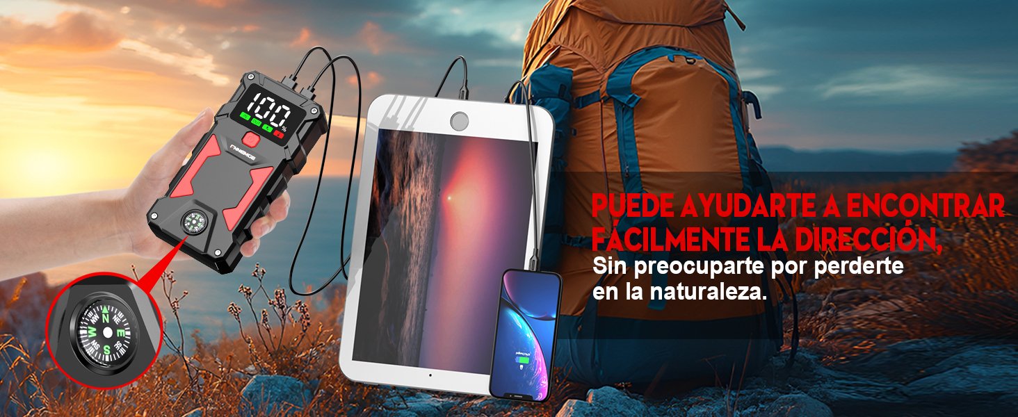 FNNEMGE FG601: Arrancador de Baterías 5000A con 24,800mAh